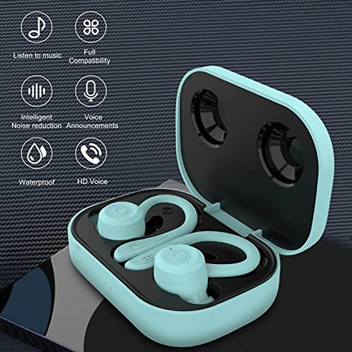 #9v95v6 New TWS-Bluetooth 5 0 Earphones Charging Box Wireless Headphone Stereo Sports Ipx6 Waterproof Earbuds Headsets with M