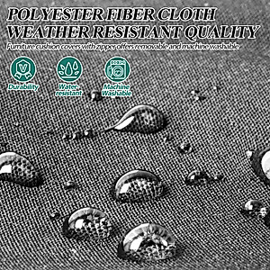 GARTOO Outdoor Aluminum Furniture Set - 4 Pieces Modern Patio Conversation Sofa Sets with Upgraded Removable Cushion, Outside Sectional Sofas Sets with Coffee Table for Balcony, Backyard, Poolside