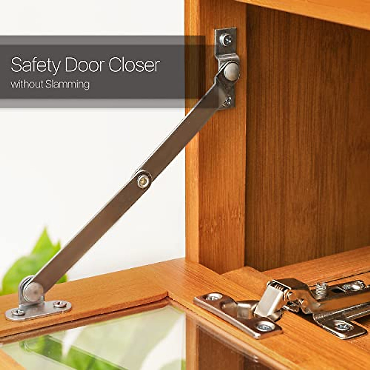 MoNiBloom Shoe Cabinet with Acrylic Doors 5 Tier Bamboo Free Standing Narrow Shoes Rack for Space Saving Entryway Hallway Living Room Bedroom, Brown