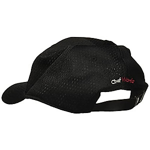 Chef Works unisex adult Logo Cool Vent Baseball Cap, Black, One Size US