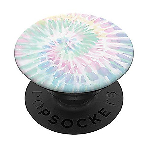 Rainbow Tie Dye in Blue Pink Green Yellow Orange AEHP530 PopSockets PopGrip: Swappable Grip for Phones & Tablets