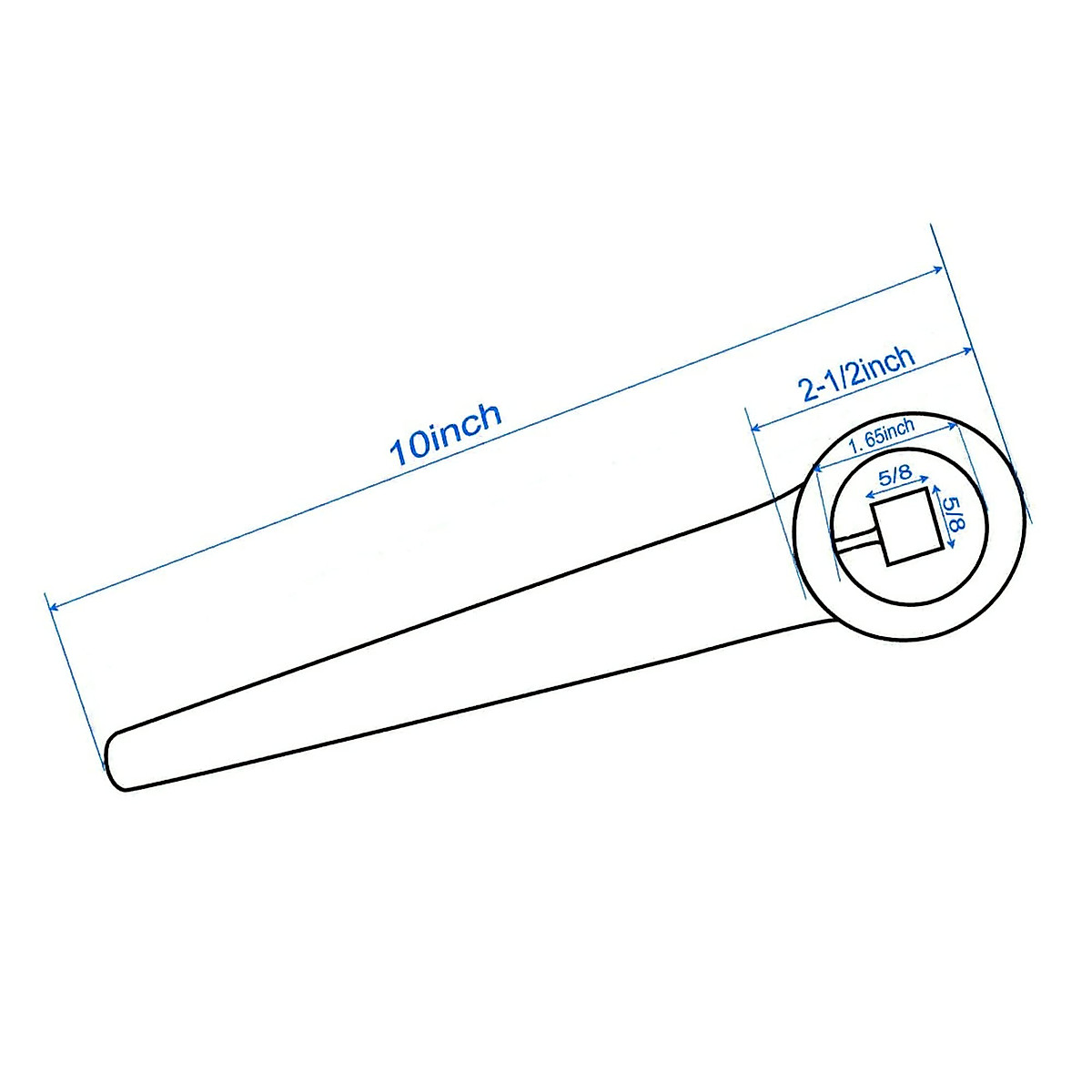 Yoogu 10 inch Recliner Handle Lever Replacement Kits 5/8 inch Square Mount with 5-3/10 inch Drive Tubes Include Screw (Glossy)