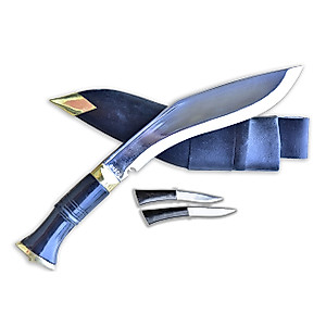 GK&CO. Kukri House Official Issued - Genuine Kukri/Khukuri- 9 Inch Nepal Armies Service Issue Kukri Knife -Traditional Horn Handle- Handmade in Nepal