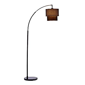 Adesso 3029-01 Gala Arc Lamp, Black