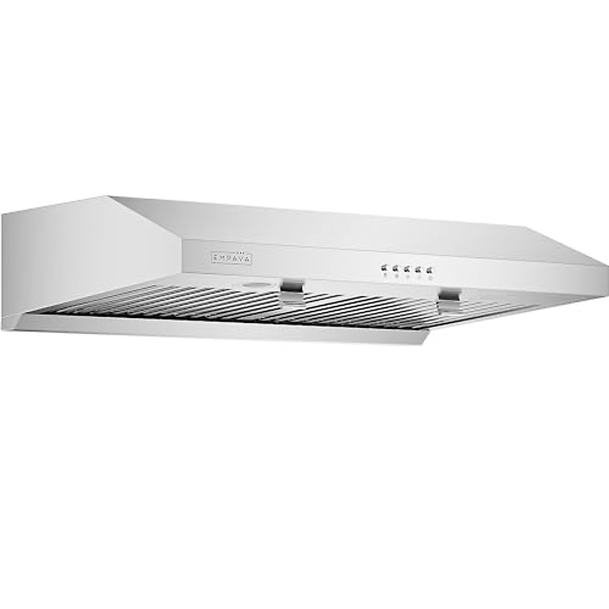 Empava Slim Range Hood 30 Inch Under Cabinet Ducted, Dual Sealed Aluminum Motor, 3-Speed, 400 CFM, Permanent Filters, Push Button Control Stainless Steel, 30 in. RH08