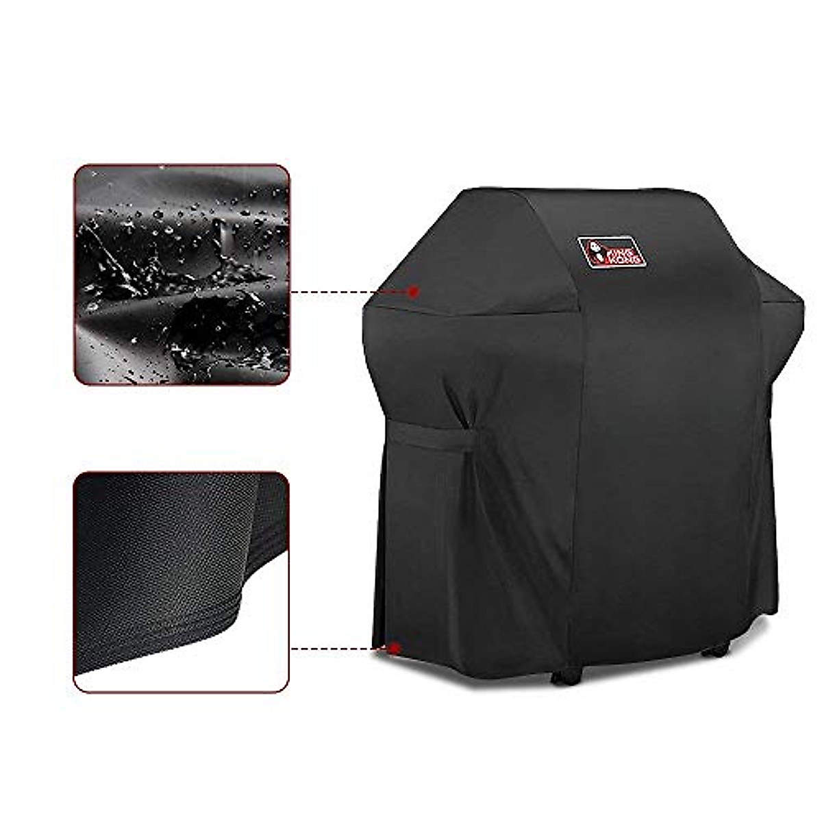 Kingkong 7138 Premium Grill Cover for Weber Spirit 200 and Spirit II 200 Series Gas Grills (Compared to 7138) Including Brush, Tongs and Thermometer