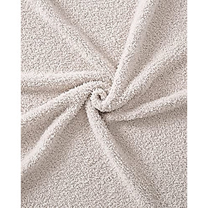 Panku Super Soft Cozy Knit Throw Blanket for Couch and Bed, Knitted Luxury Reversible Cozy Warm Fleece Blanket Throw Camel, Plush Fluffy and Fuzzy Solid Blankets for Women 50x60 Inches Khaki