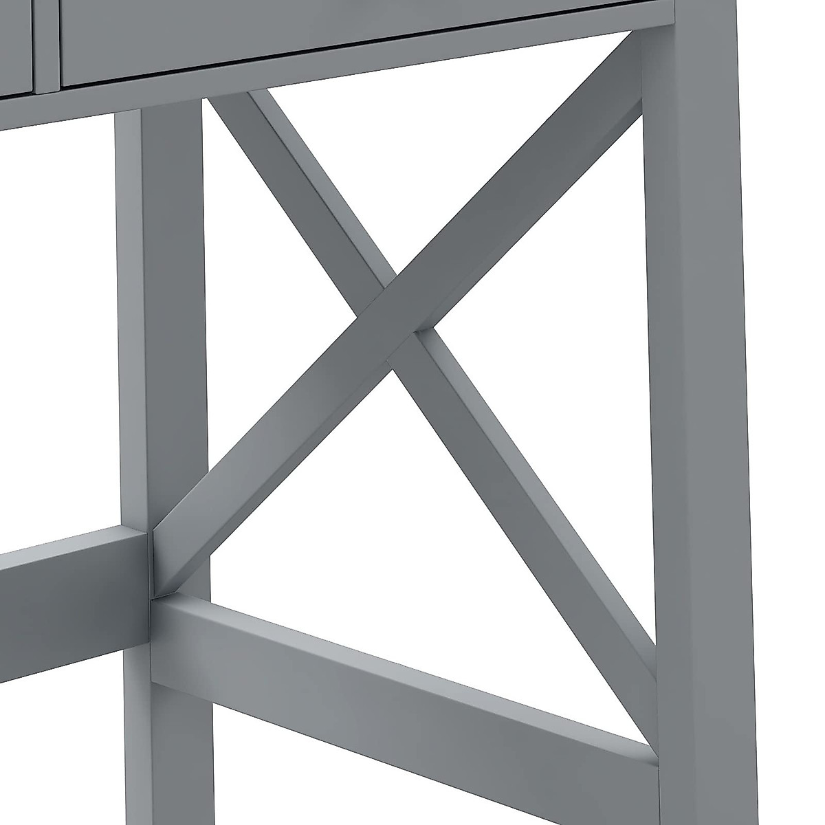 ChooChoo Home Office Desk Writing Computer Table Modern Design Desk with Drawers (Grey)