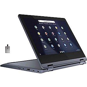 2022 Lenovo Flex 3 Touchscreen Chromebook, 2-in-1 11.6" HD for Business and Student Laptop, MT8183 CPU, 4GB LPDDR3, 64GB eMMC, Webcam, Blue, Chrome OS (Renewed)
