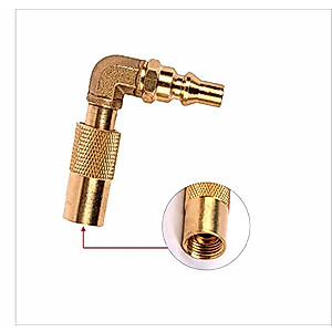 Low Pressure 1/4inch RV Quick Connect Adapter Conversion Fitting with Elbow (90 Degree) for Blackstone 17 Inch and 22 Inch Propane Gas Tabletop Camping Grill