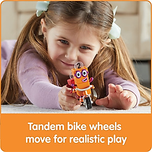 hand2mind Numberblocks One and Two Bike Adventure, Cartoon Action Figure Set, Toy Figures, Toy Vehicle Playsets, Small Figurines for Kids, Number Toys, Math Toys for Kids 3-5, Birthday Gifts for Kids
