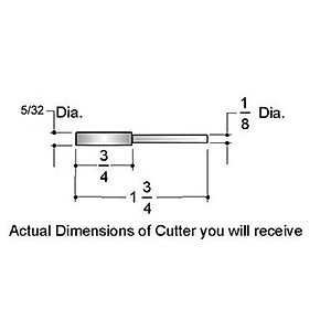 TECKEEN 5 Pack Craftsman Diamond Chainsaw Sharpening Rotary Bit Burr Stone File