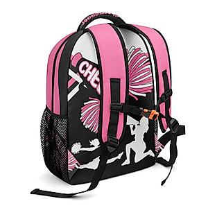 XOZOTY Cheerleader Backpack Custom Personalized Book Bags with Name Cheer Pom Pink