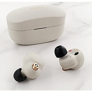 ALXCD Eartips Compatible with Sony WF-1000XM4 Earbuds, S/M/L 3 Pairs Soft Silicone Ear Tips Earbuds Tips, Compatible with Sony WF-1000XM4 Silicon Tips XM4 3 Pairs, SML, Black