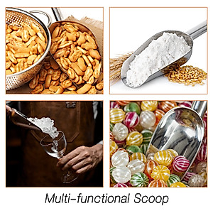 Ice Scoop Tong Set for Pick and Mix, Metal Ice Scooper Sweet Scoop Tongs Multipurpose Serving Food Scoops for Supermarket Kitchen Wedding Party Bar