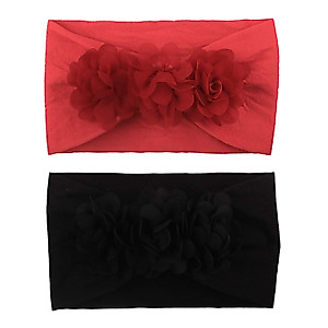 WZT Stretchy Knot Nylon Baby Headbands For Newborn Baby Girls Infant Toddlers Kids Bows Child Hair Accessories