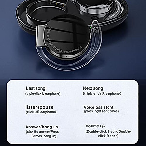 True Wireless Headphones Ear Hook Earphone Built-in Dual Mic Twins Sports Headset with Charging Box Compatible with Android/iOS