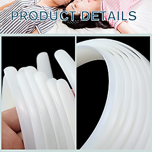 VOKOY 24 Pcs White Plastic Headbands, 1" Wide No Teeth Plain Headbands DIY Hair Bands Headbands for Girls Women