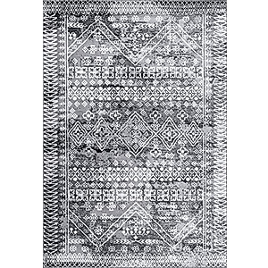 nuLOOM Frances Moroccan Area Rug, 4' x 6', Grey