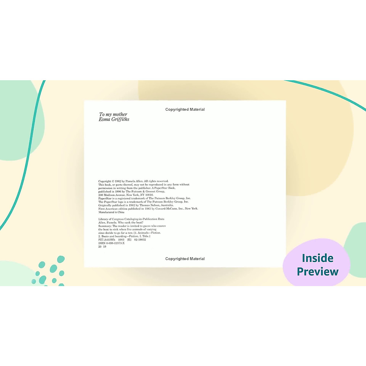 Who Sank the Boat? (Paperstar)