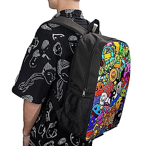 gscm Geo_metry Da_sh Backpack 17Inch Anime Cute Bookbag Unisex Outdoor Travel Bags Casual Laptop Daypack