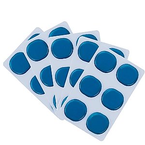 MOTZU 30 Pieces Drum Dampeners Gel Pads Blue Resonance Pads Silicone Drum Silencers Dampening Sticky Mats Non-toxic Soft Damper for Drums Tone Control Drum Muffling Drummer Drum kit Percussion