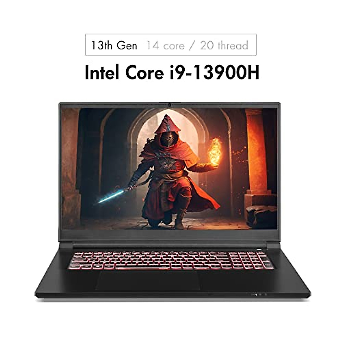 Sager 2023 NP6271C Gaming Laptop, 17.3 Inch FHD 144Hz, Intel i9-13900H, RTX 4050 6GB, 32GB RAM, 1TB Gen4 NVMe SSD, Win 11