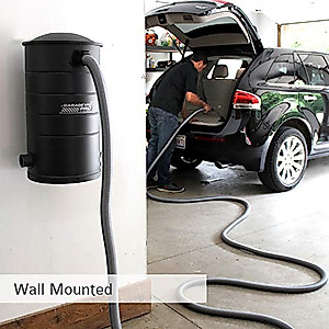 VacuMaid GV50BLKPRO Professional Wall Mounted Garage and Car Vacuum with 50 ft. Hose and Tools