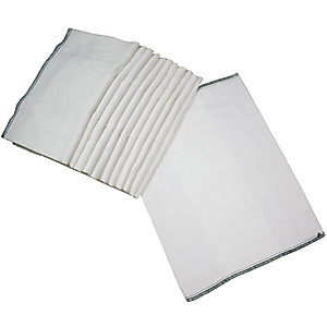 OsoCozy - Prefold Cloth Diapers (1 Dz) - Soft, Absorbent Durable Diaper Service Quality Prefolds. 100% Cotton - 12"x16", Fits 7-15 Lbs. - (Infant 4x8x4)