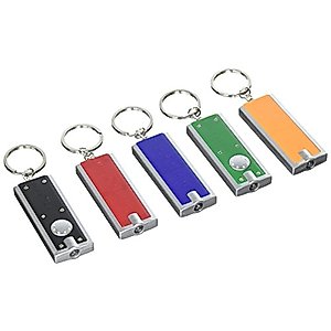 Buck Light: Powerful LED Keychain Lights, 5 Pack, Assorted Colors, Ultra Bright Flashlight, Portable Key Chain Flash Light