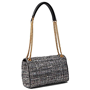 kate spade new york Evelyn Tweed Medium Convertible Shoulder Bag Black Multi One Size