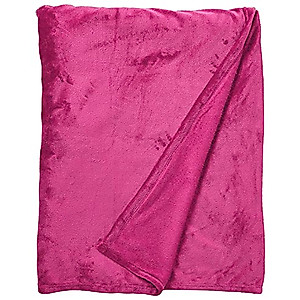 Home Must Haves Solid Hot Pink Affordable Bed Blanket Bedding Throw Fleece Super Soft Warm (Queen), (Hot Pink Blanket 1)