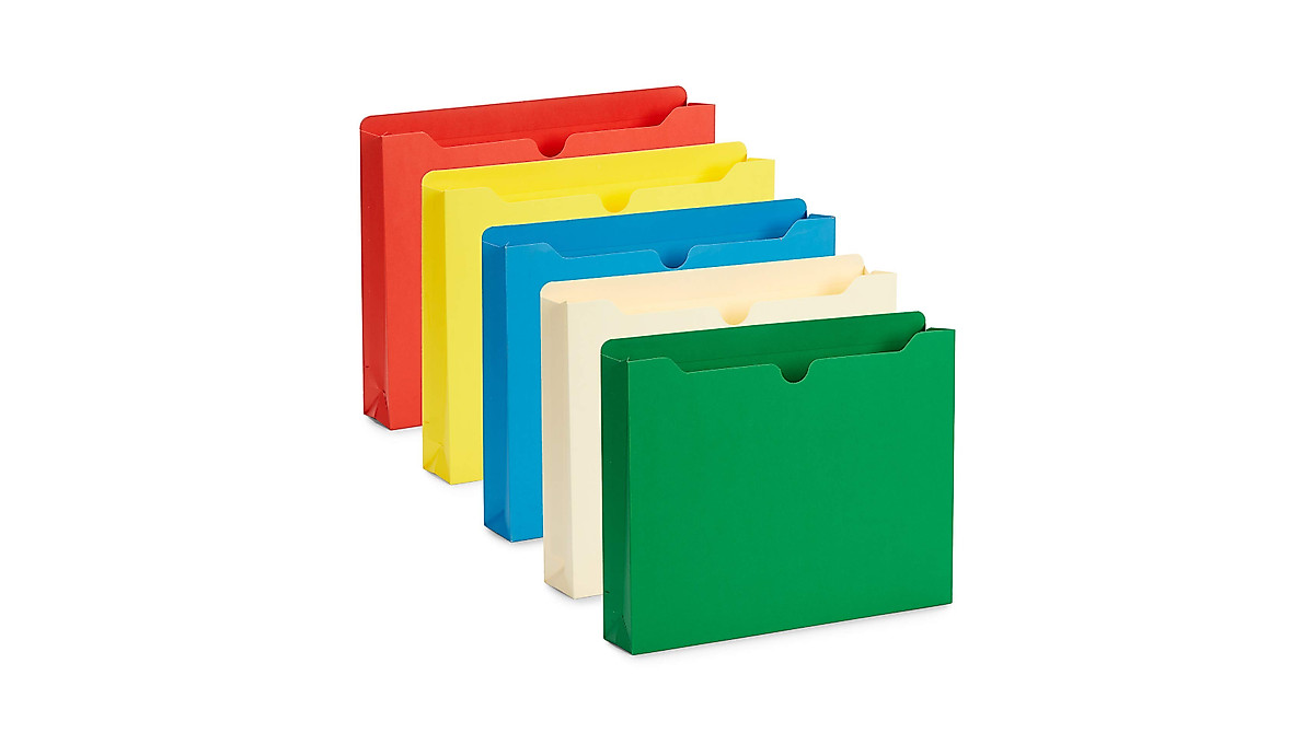 Blue Summit Supplies 2 Inch Expanding File Jackets - Heavy Duty Storage