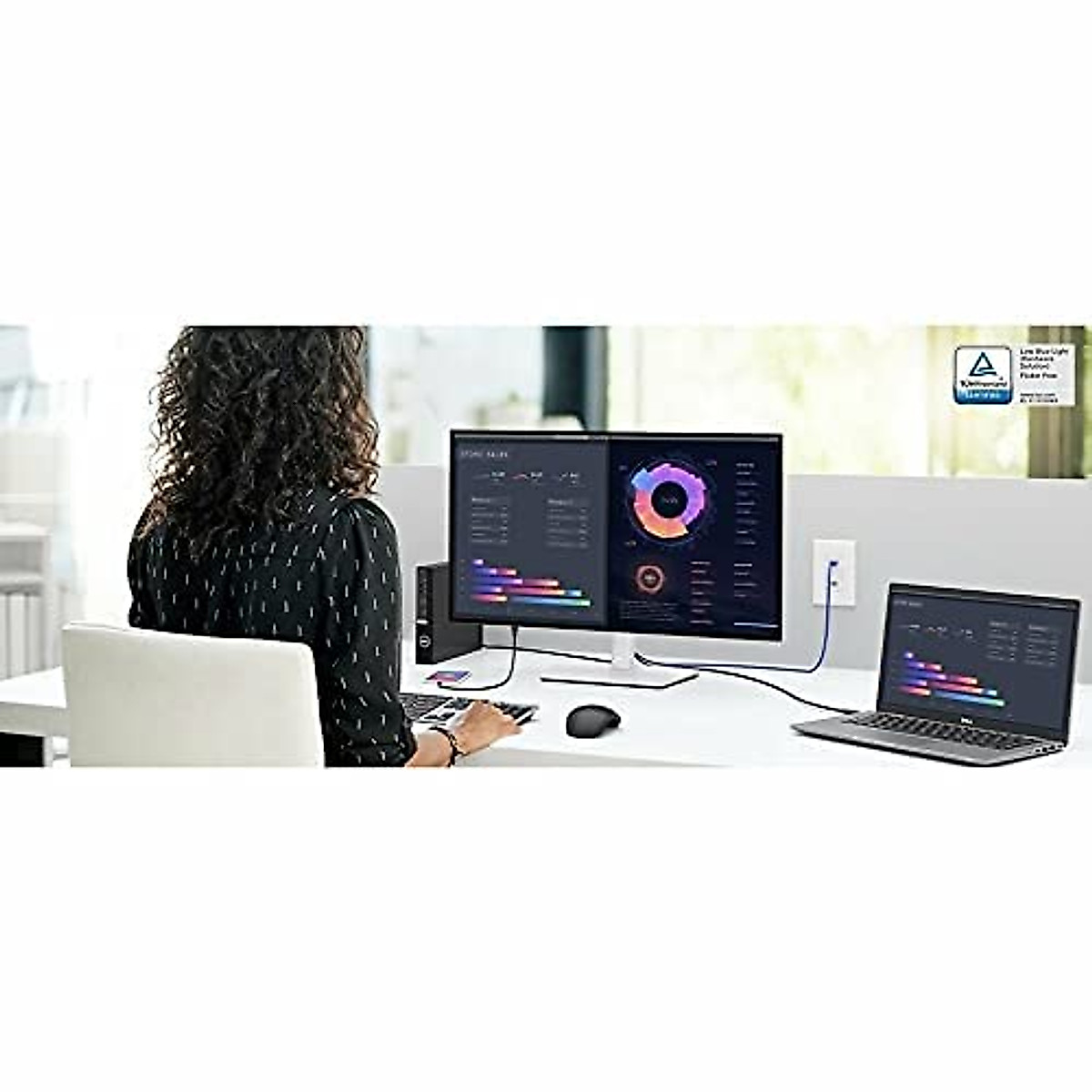 Dell UltraSharp U2722DE 27" LCD Monitor (Renewed), Platinum Silver