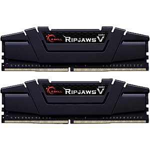 G.SKILL Ripjaws V Series (Intel XMP) DDR4 RAM 64GB (2x32GB) 3200MT/s CL16-18-18-38 1.35V Desktop Computer Memory UDIMM - Black (F4-3200C16D-64GVK)