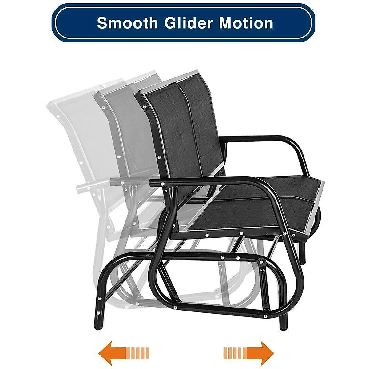 Alek...Shop Glider Bench Loveseat Rocking Chair 2-Person Seat Double Swing Chair, Essential Perfect for Patio, Porch, Garden, Indoor Outdoor