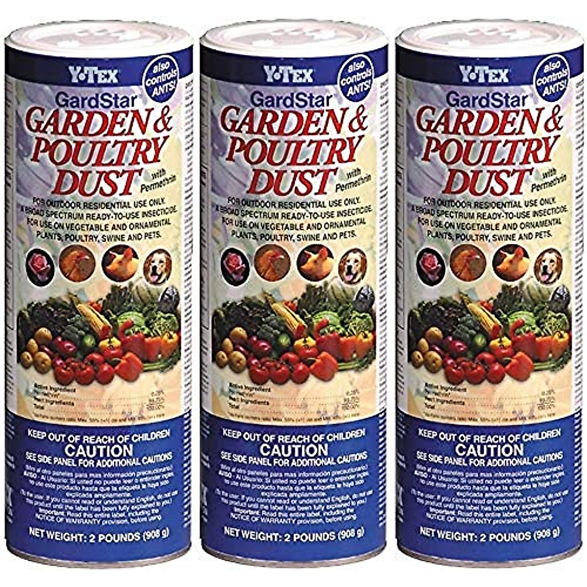 (3 Pack) Y-Tex Poultry Dust 2 Pounds Each