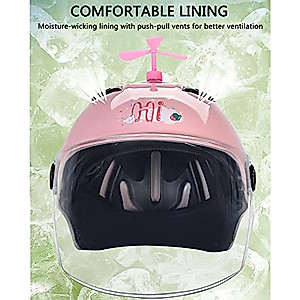 Open Face Motorcycle Helmet with Tinted Visor, 3/4 Fashion Classic Moped Helmet for Adult Women Men, Half Face Vespa Motorcycle Helmets for Scooter, DOT/ECE Approved,Beige Smile,One Size