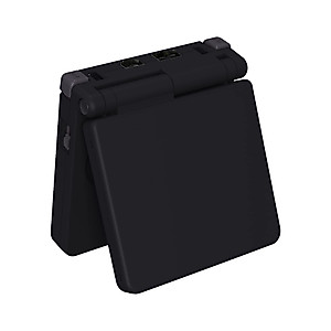 IPS Ready Upgraded eXtremeRate Black Soft Touch Custom Replacement Housing Shell for Gameboy Advance SP GBA SP – Compatible with Both IPS & Standard LCD – Console & Screen NOT Included