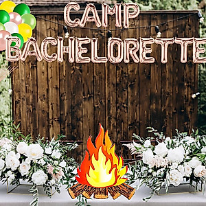 Camping Bachelorette Party Decorations Rose Gold Camp Bachelorette Balloons Weekend In The Woods/Lake Hiking/Mountain Themed Engagement Bridal Shower Party Supplies Decorations