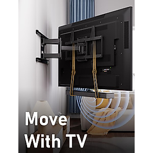 KAMIWI Soundbar Mount Bracket,SoundBar Mounts Under TV or Above TV,Soundbar TV Mount with 180° Adjustable Extension Plates and L-Shaped Hooks,Sturdy Soundbar Mounting Holder Max Load 22 Lbs