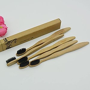 Bamboo Charcoal Toothbrush Teeth Whitening Organic Vegan Cruelty Free