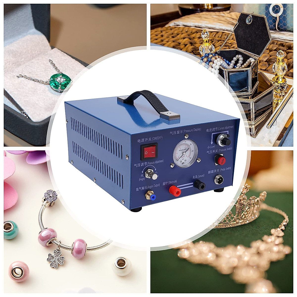Welding Machine,110V 800W High Power Argon Pulse Spot Welder Necklace Bracelet Jewelry Spot Welding Machine for Gold, Silver, Platinum, Palladium