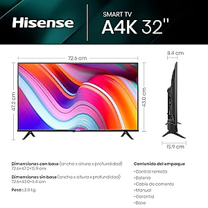 Hisense 32" Class A4 Series LED HD Smart Vidaa TV 32A4KV