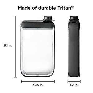 Rabbit Leak-Free Discreet Flask (Black) - R4-06138 3.25" x 1.2" x 6"