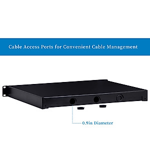 RackPath 1U Rack Mount Drawer for 19 Inch AV/Network/DJ Equipment Racks or Cabinets with Lock and Key