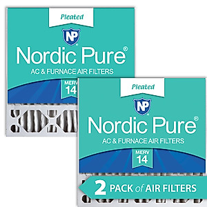 Nordic Pure 20x20x5 (19_5/8 x 19_7/8 x 4_3/8) Honeywell/Lennox Replacement MERV 14 Air Filters 2 Pack