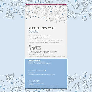 Summer's Eve Douche, Extra Cleansing Vinegar & Water, Vaginal Douche for Women, 4 Units, 4.5 Oz Each, 6 Pack