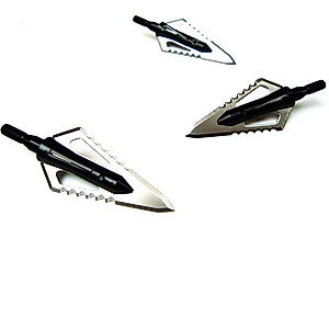 Hunting Broadheads 4 Blade Arrow Points 100 Grain Arrow Broadhead (6 Pack)