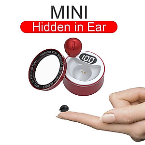 Loluka Mini Single Earbud Wireless Earbud Small Bluetooth Earphone LED Display Electricity Headset for Sleep on Side, Running, Workout, Travel, Handsfree for iOS Android